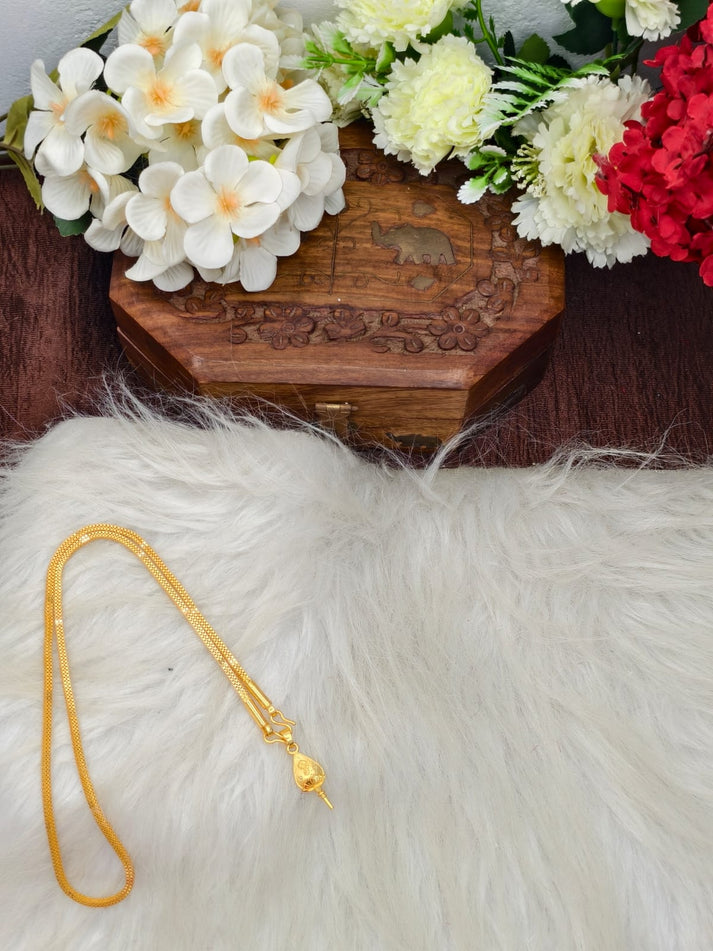 Forming matte finished (1Gram gold plated) Box Chain With Doller ...
